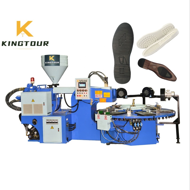 8 Station Shoe Sole Making Machine One Color PVC Sole Injection Molding ...